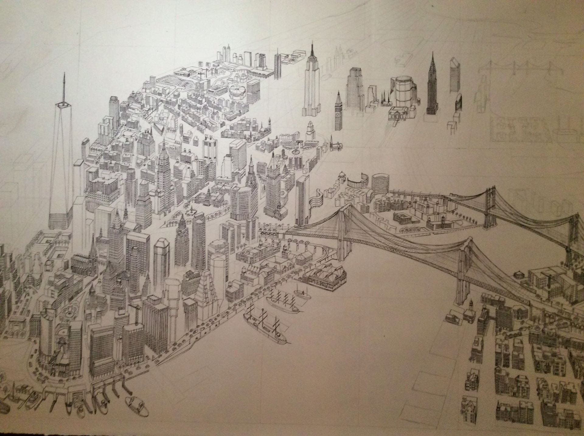 All New York City in one drawing – Myles Zhang