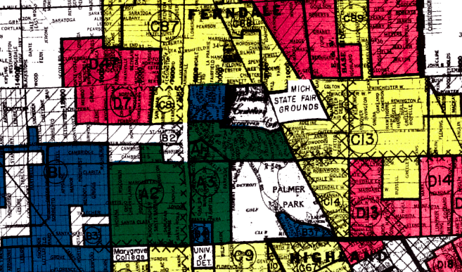 Detroit Redlining Map in 1940 – Myles Zhang